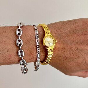 Accessories | 200s Vintage Style Cute Gold Round Stainless Steel Quartz ...